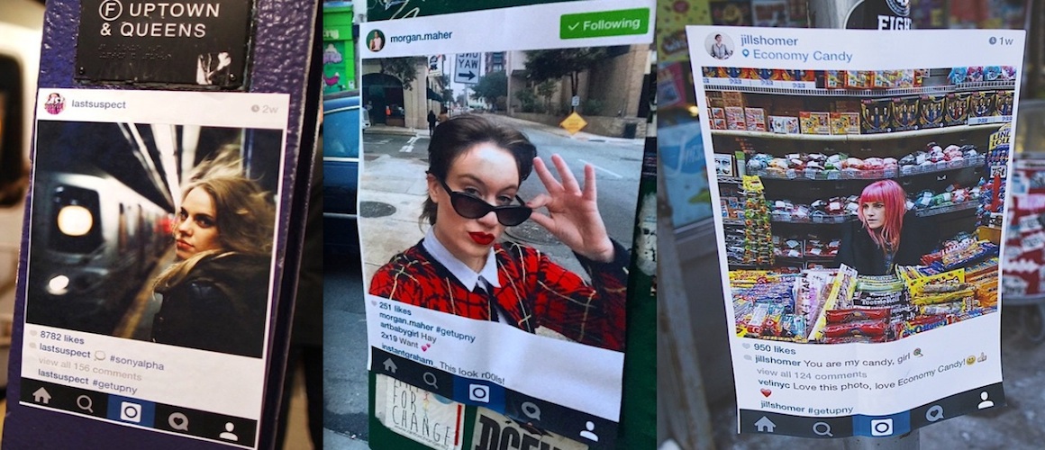 #GetUpNY - Instagram Photos Pop Up As Street Art All Across Manhattan