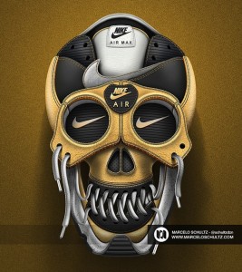 "We Love Kicks" - Iconic Nike Shoes Transformed Into Digital Sneaker Skulls