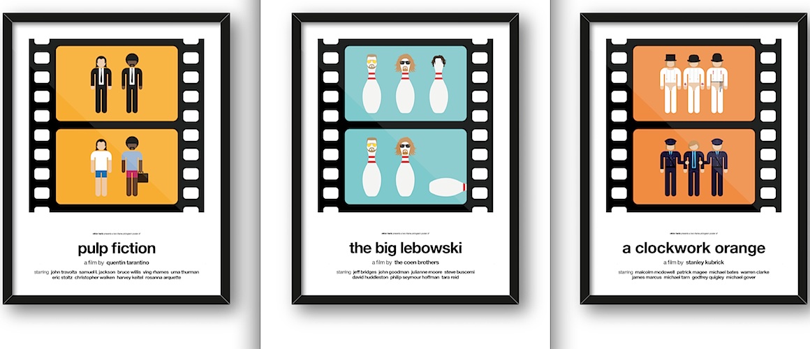 Two-frame Pictogram Movie Posters by Swedish Graphic Designer Viktor Hertz