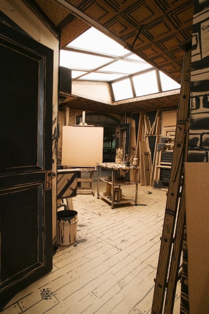 A Full-Scale Artist Studio Made Out Of Cardboard by Tom Burckhardt