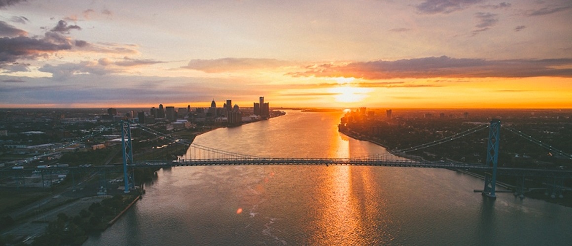 "Air Born" - Detroit Capturing From Above by Van Styles