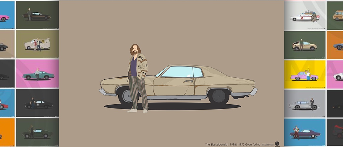 "Cinema Driver" - Illustrated Vehicles from Movies & TV Shows