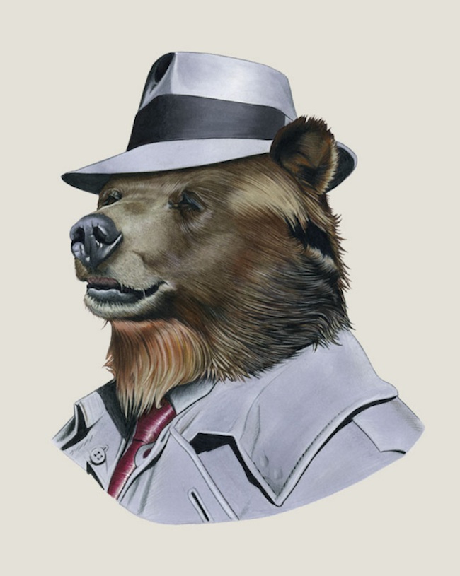 "Well Dressed Animals" - Illustrations of Wild Animals in Stylish ...