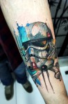 Cartoon-Inspired Watercolor Tattoos by Artist Felipe Rodrigues