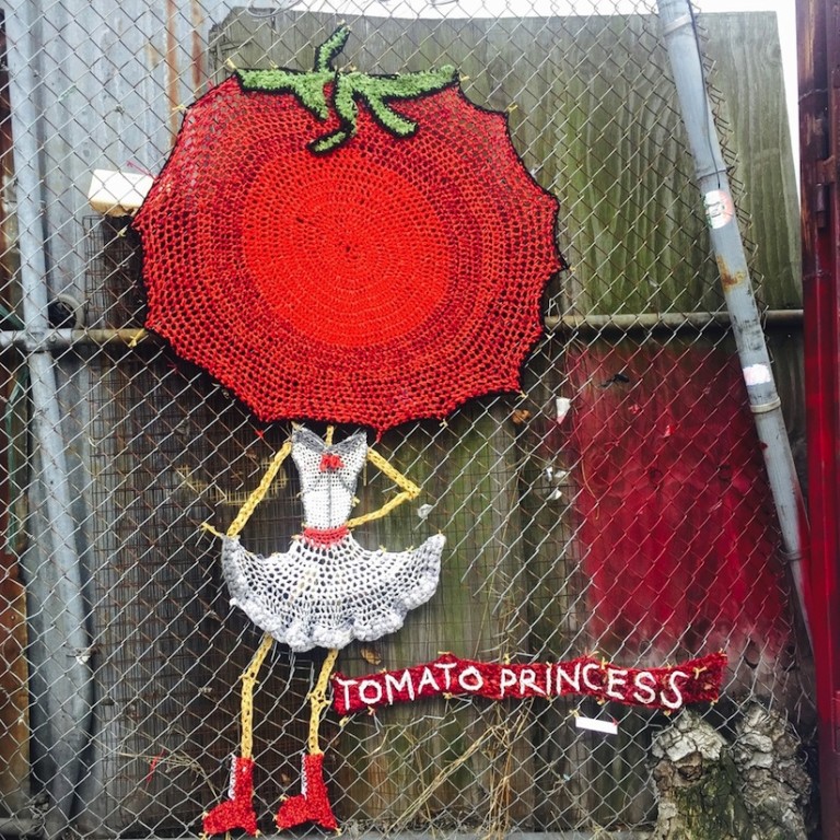 "Yarnbombs" - Crocheted Murals by London Kaye in NYC