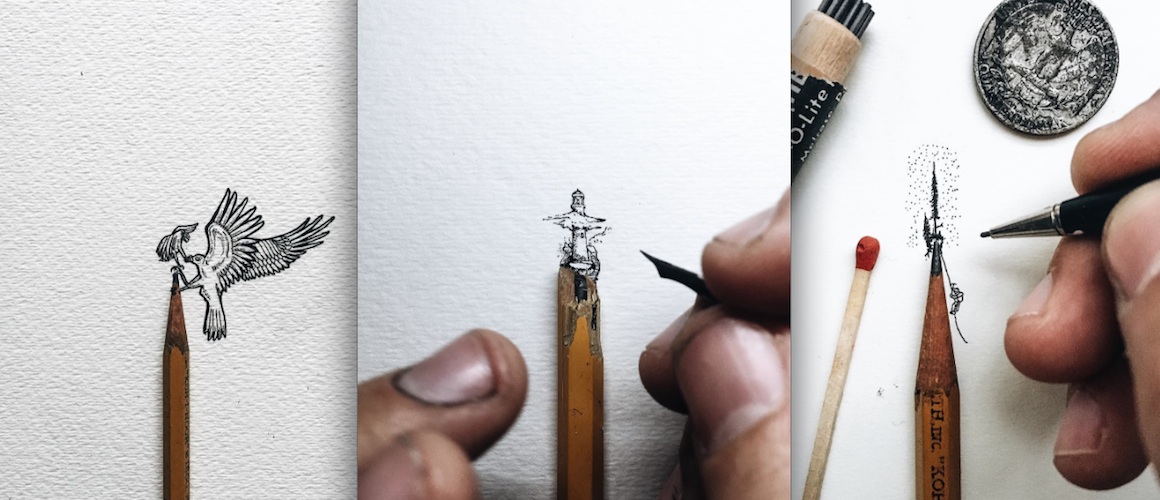 "Pencil Top Drawings" - Great Detailed Micro-Illustrations