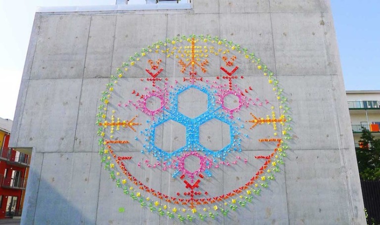 New "Urban Origami"-Murals by Artist Mademoiselle Maurice