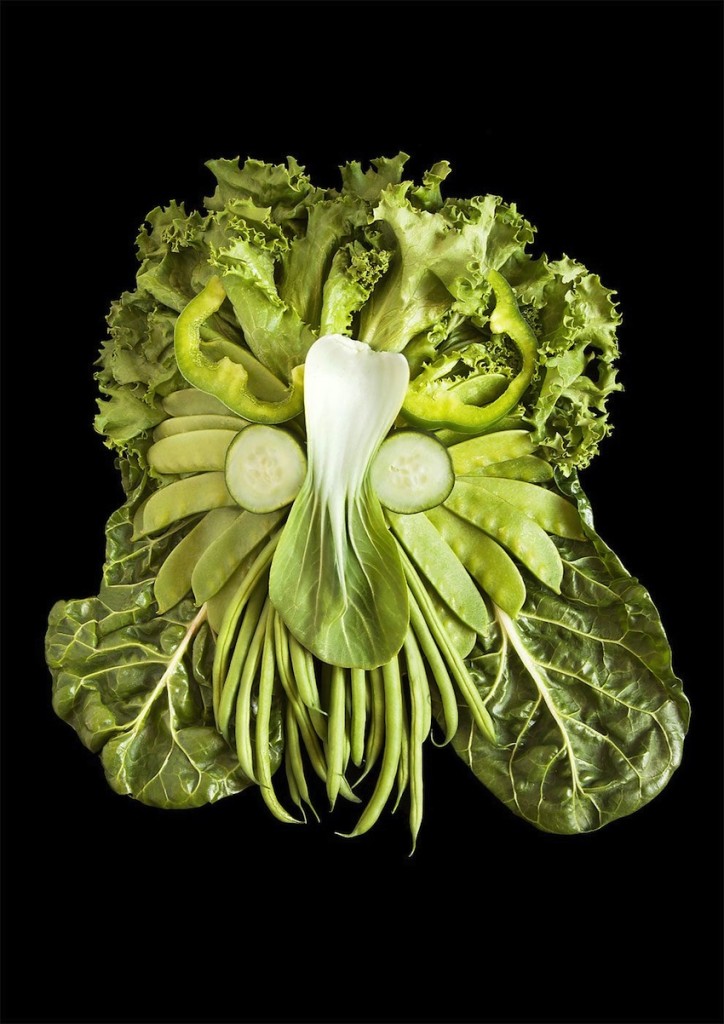 Fresh Faces: Portraits made of Fruit & Vegetables by Emily Dryden