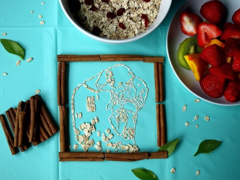 Portrait Oats: Famous Paintings Created Entirely from Oatmeal
