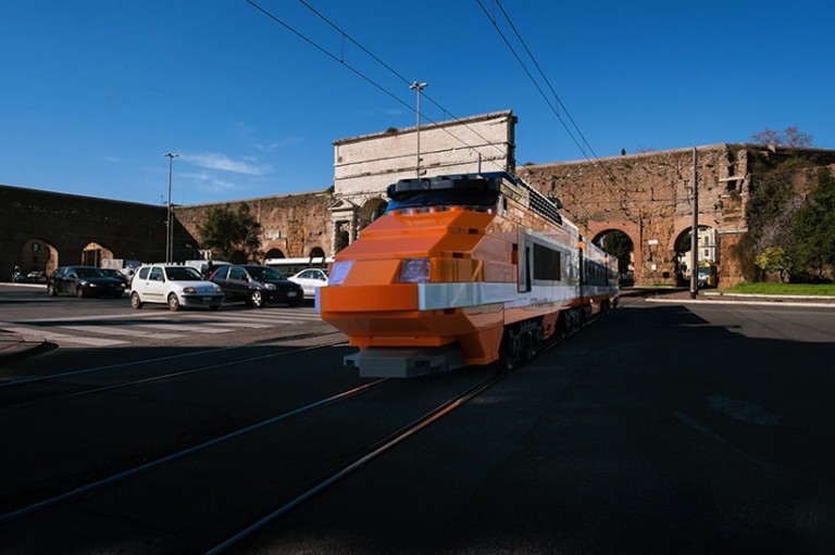 Giant LEGO Vehicles in the Everyday Urban Landscapes of Rome // Italy