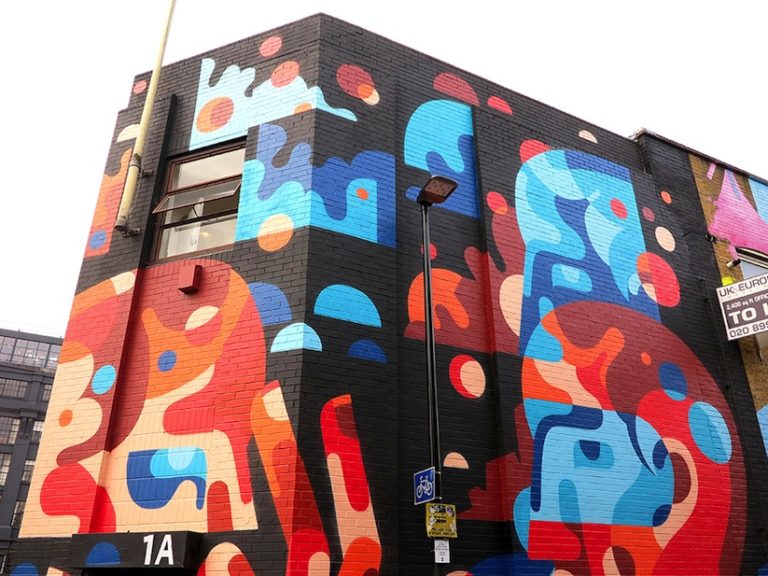 "The Union Jack" - New Colorful Mural by Street Artist REKA in London