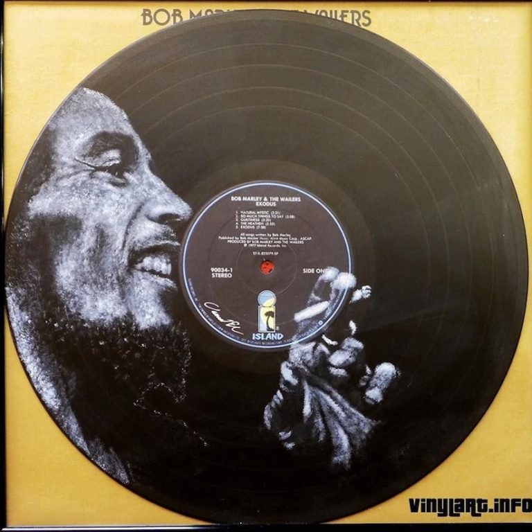 Portraits of Legendary Musicians Painted on Vinyl Records by Daniel Edlen