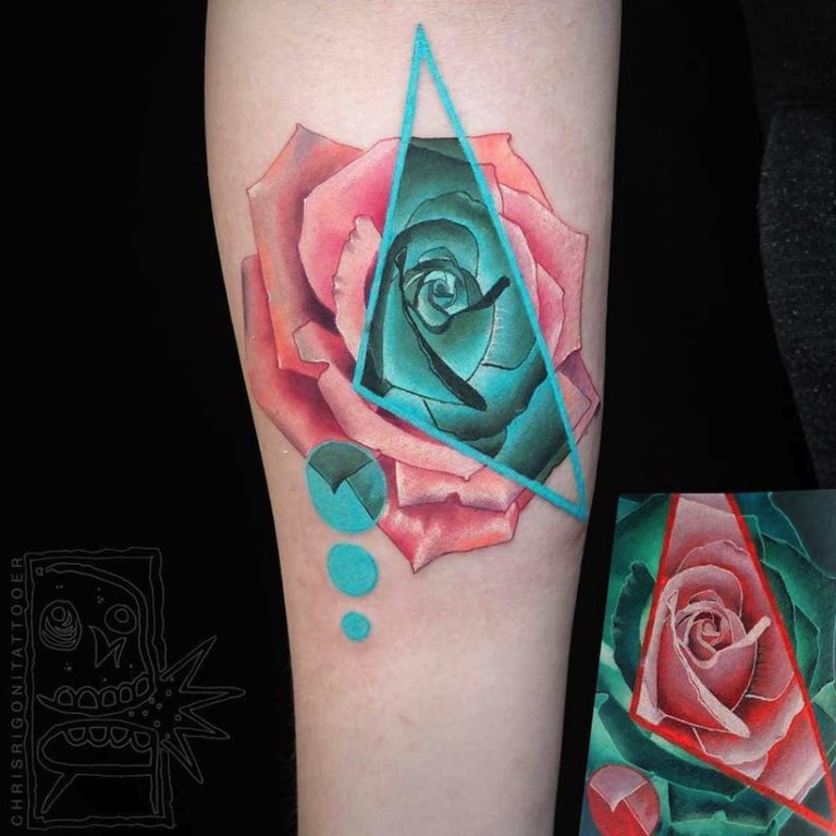 Vibrant Tattoos Mix Unusual Colors and Realistic Details by Chris Rigoni