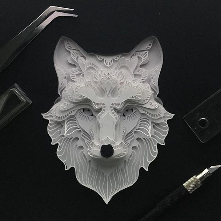Detailed Animal Portraits Created out of Paper by Artist Patrick Cabral
