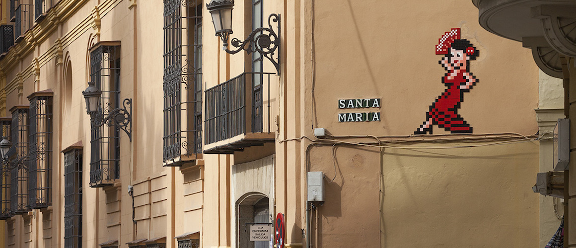 New Mosaic-Invasions by Street Artist Invader in Malaga // Costa Del Sol