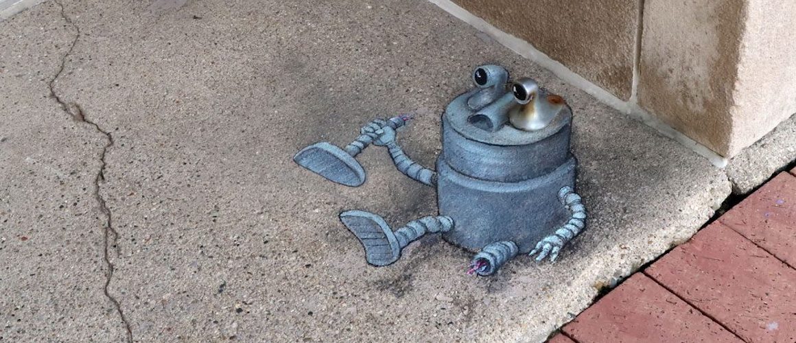 David Zinn pflastert die Straßen seiner Heimatstadt mit Kreide-Artworks
