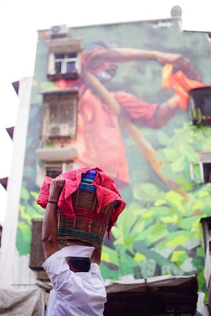 'Organics' - Street Artist Emmanuel Jarus mit neuem Mural in Mumbai