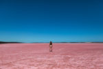 'Pink Salt Flats' - Model Imogen Caldwell in West Australia by Leila Joy