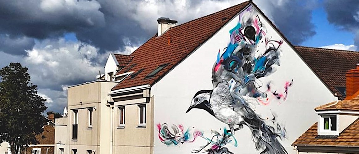'Graffiti Bird' - Street Artist L7m spendiert französischer Gemeinde ...