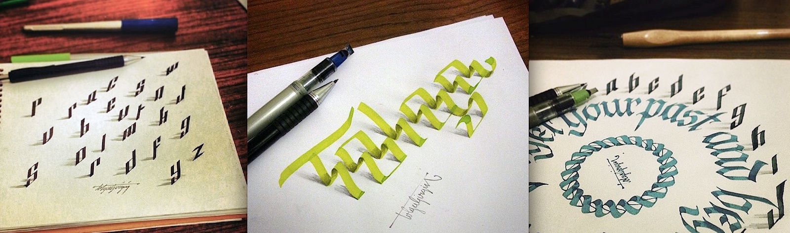 3D Calligraphy Letters Seem To Peel Off The Page by Tolga Girgin (8 ...