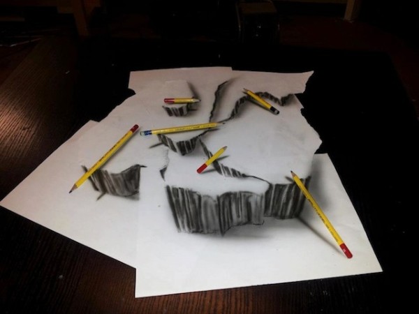 3D Drawings on Flat Sheets of Paper by Ramon Bruin (12 Pictures)