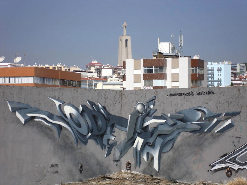 Streetart: Anamorphic Graffiti Artworks by Odeith (10 Pictures)