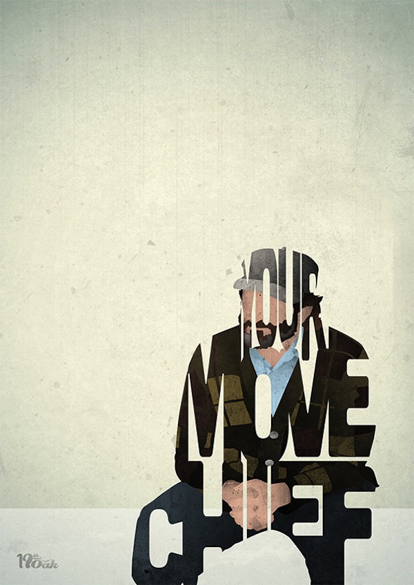 "Drive-In Prints" - Typographic Movie Posters by Pete Ware aka 17h and ...