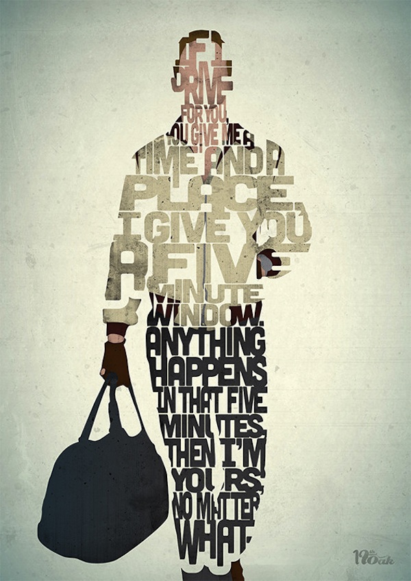 "Drive-In Prints" - Typographic Movie Posters by Pete Ware aka 17h and ...