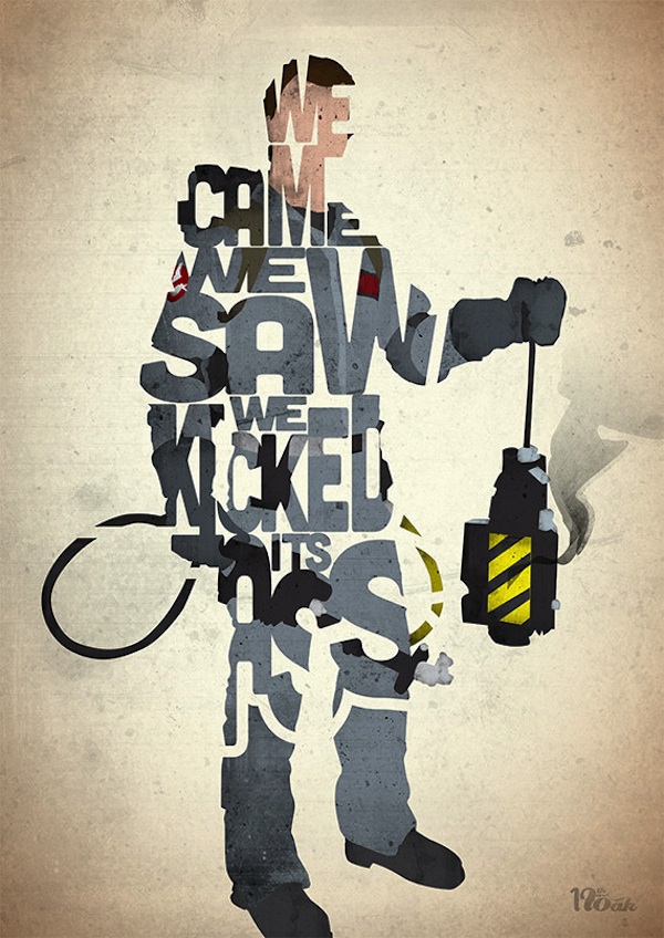 "Drive-In Prints" - Typographic Movie Posters by Pete Ware aka 17h and ...