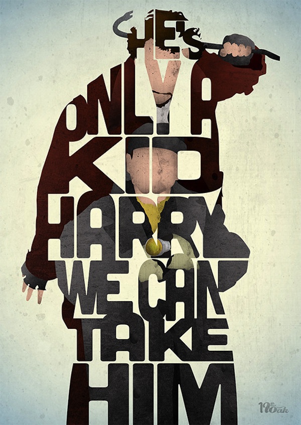 "Drive-In Prints" - Typographic Movie Posters by Pete Ware aka 17h and ...