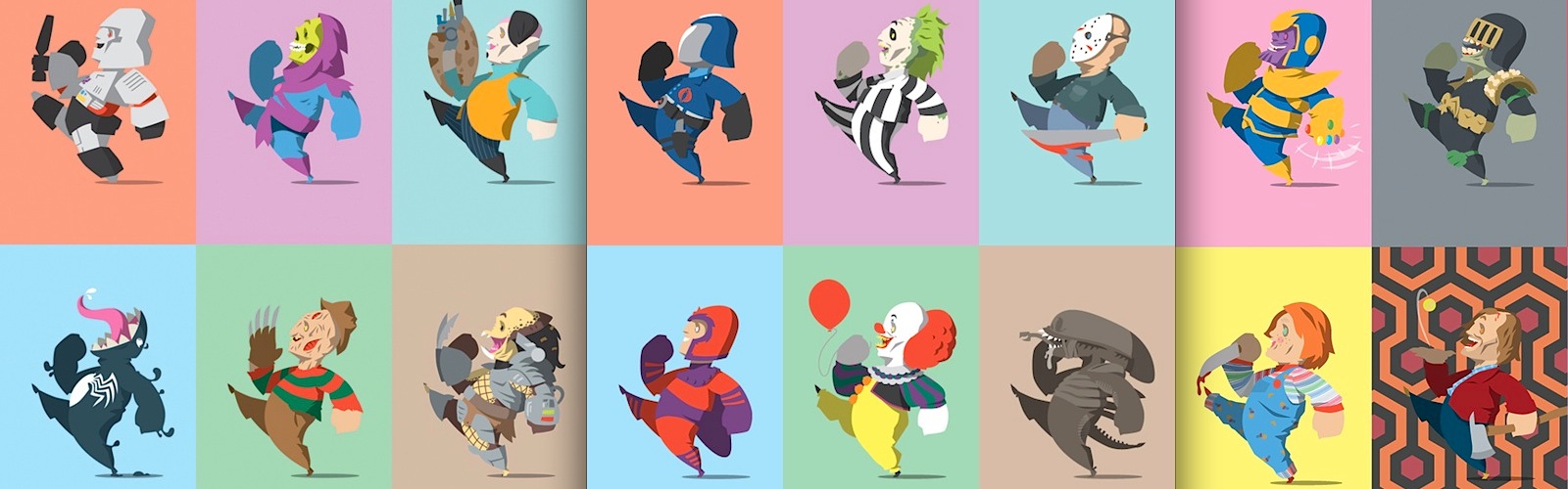 "Happy Little Bad Guys" - Illustrations Of Pop-Culture's Most Infamous ...