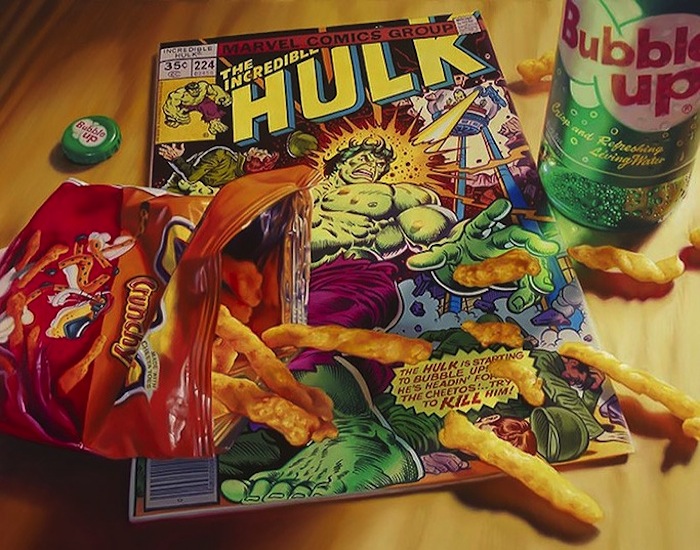 Hyper-Realistic Paintings Of Old-School Snacks And Comics (12 Pictures)