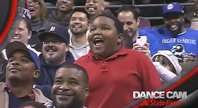Dance Cam: Dance Off between Boy and Stadium Usher during NBA Game (Clip)