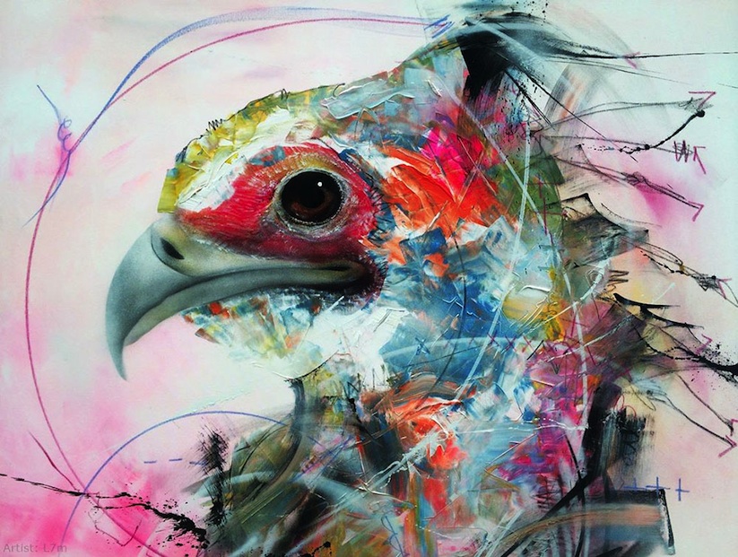 Streetart: New Spray-Painted Birds by Artist L7m (8 Pictures)