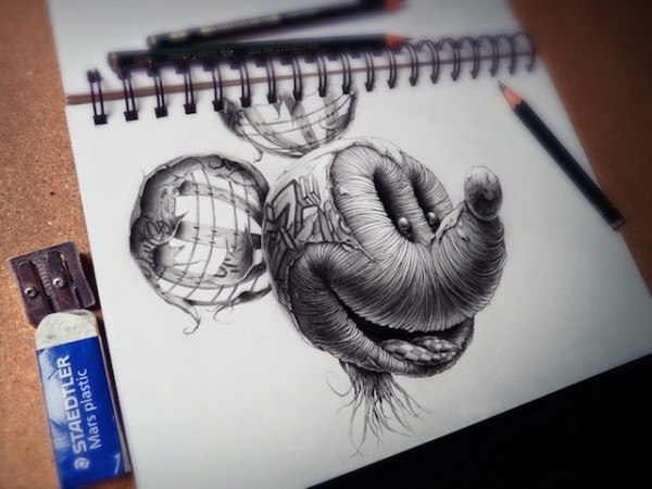 Gruesome Drawings of Cute Cartoon Characters by PEZ (15 Pictures)