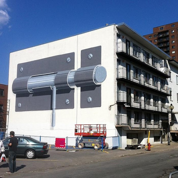 Streetart: New Murals by Snik in London and Escif in Montreal (4 Pictures)