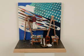 Miniature Models of famous Artists in their Studios by Joe Fig
