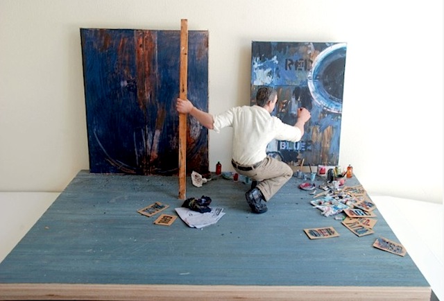 Miniature Models of famous Artists in their Studios by Joe Fig