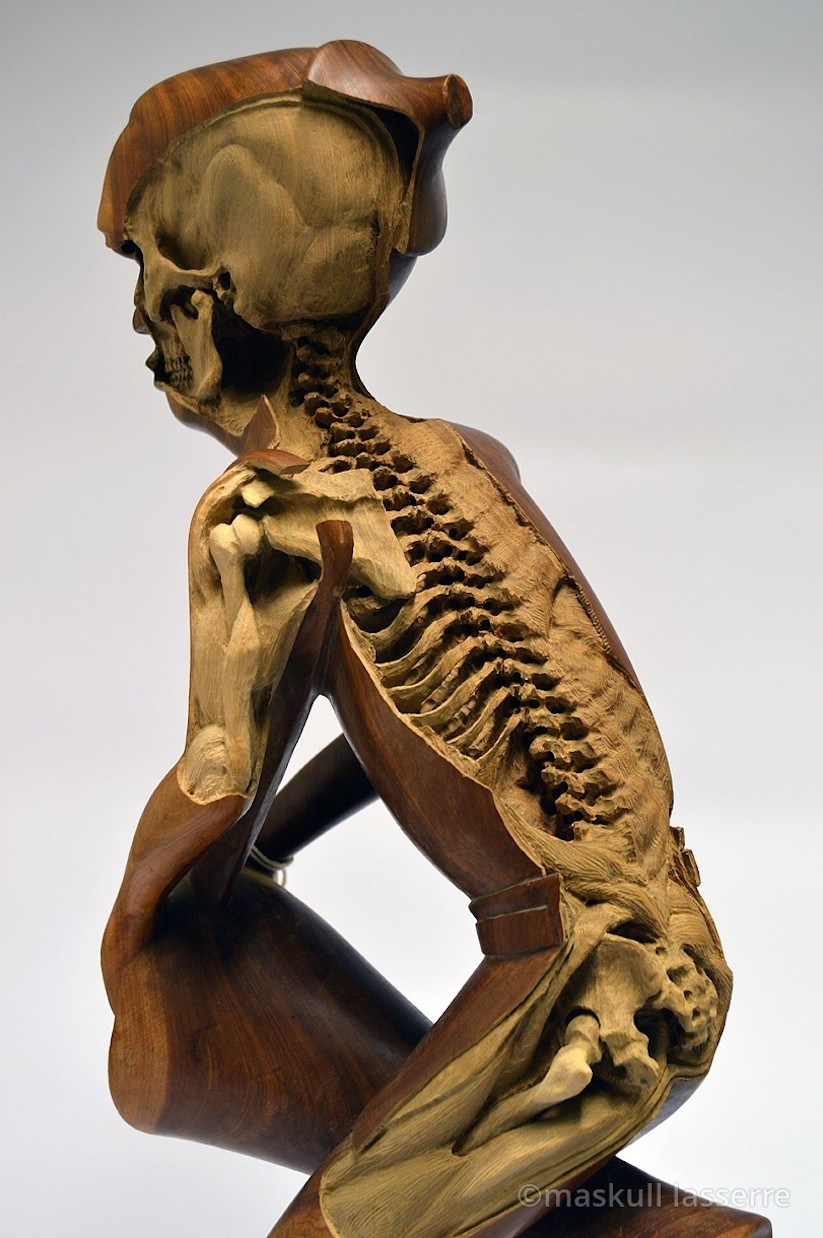 Skeletons carved in Souvenir Sculptures by Maskull Lasserre (10 Pictures)