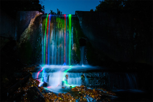 Long Exposure Neon Waterfalls by Sean Lenz & Kristoffer Abildgaard (7 ...